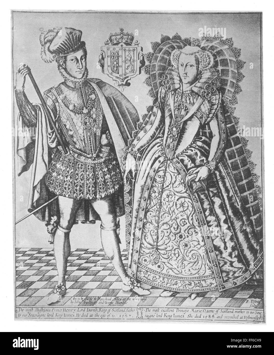 MARY, QUEEN OF SCOTS /n(1542-1587). With Henry Stewart, Lord Darnley ...