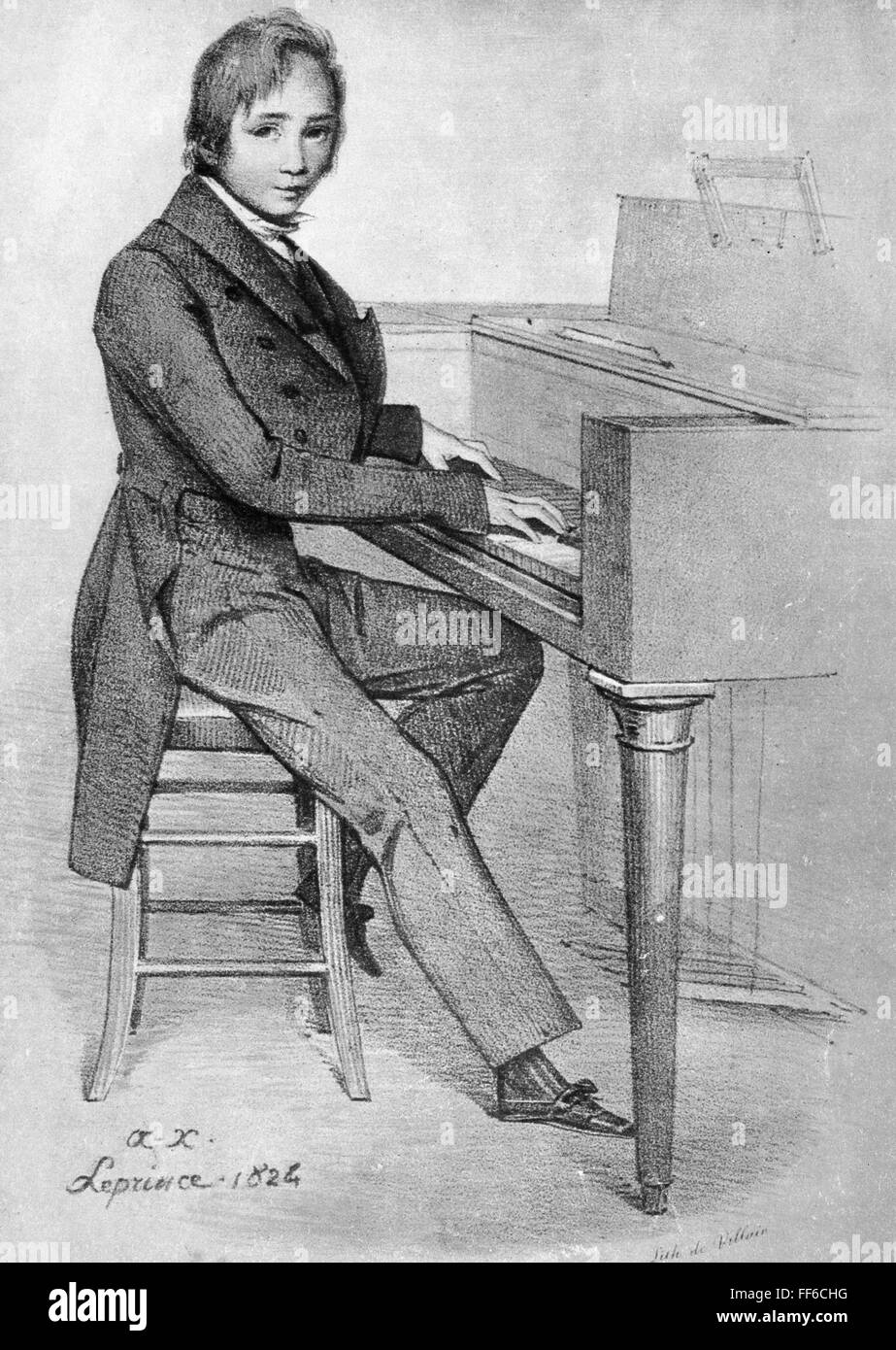 FRANZ LISZT (1811-1886). /nHungarian pianist and composer. Lithograph ...