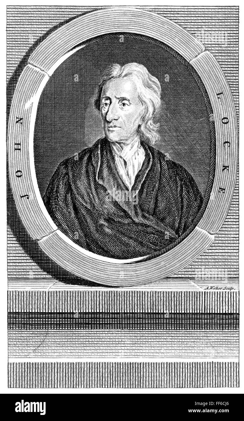 JOHN LOCKE (1632-1704)./nEnglish philosopher. Copper engraving, English ...