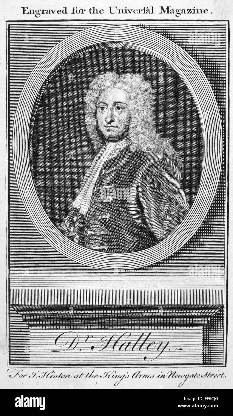 EDMUND HALLEY (1656-1742). /nEnglish astronomer. Copper engraving ...