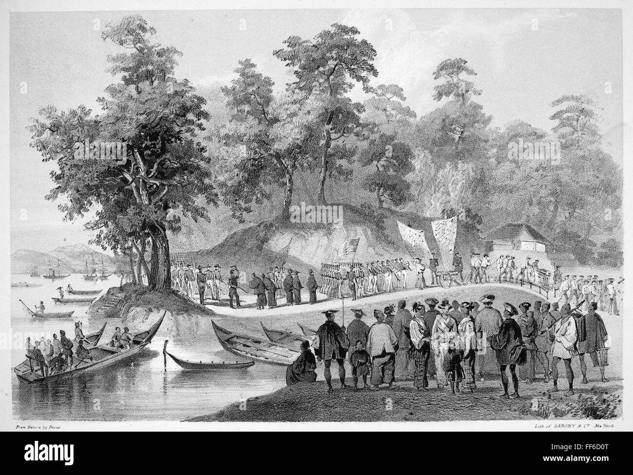 PERRY IN JAPAN, 1852-54. /nCommodore Matthew Calbraith Perry's ...