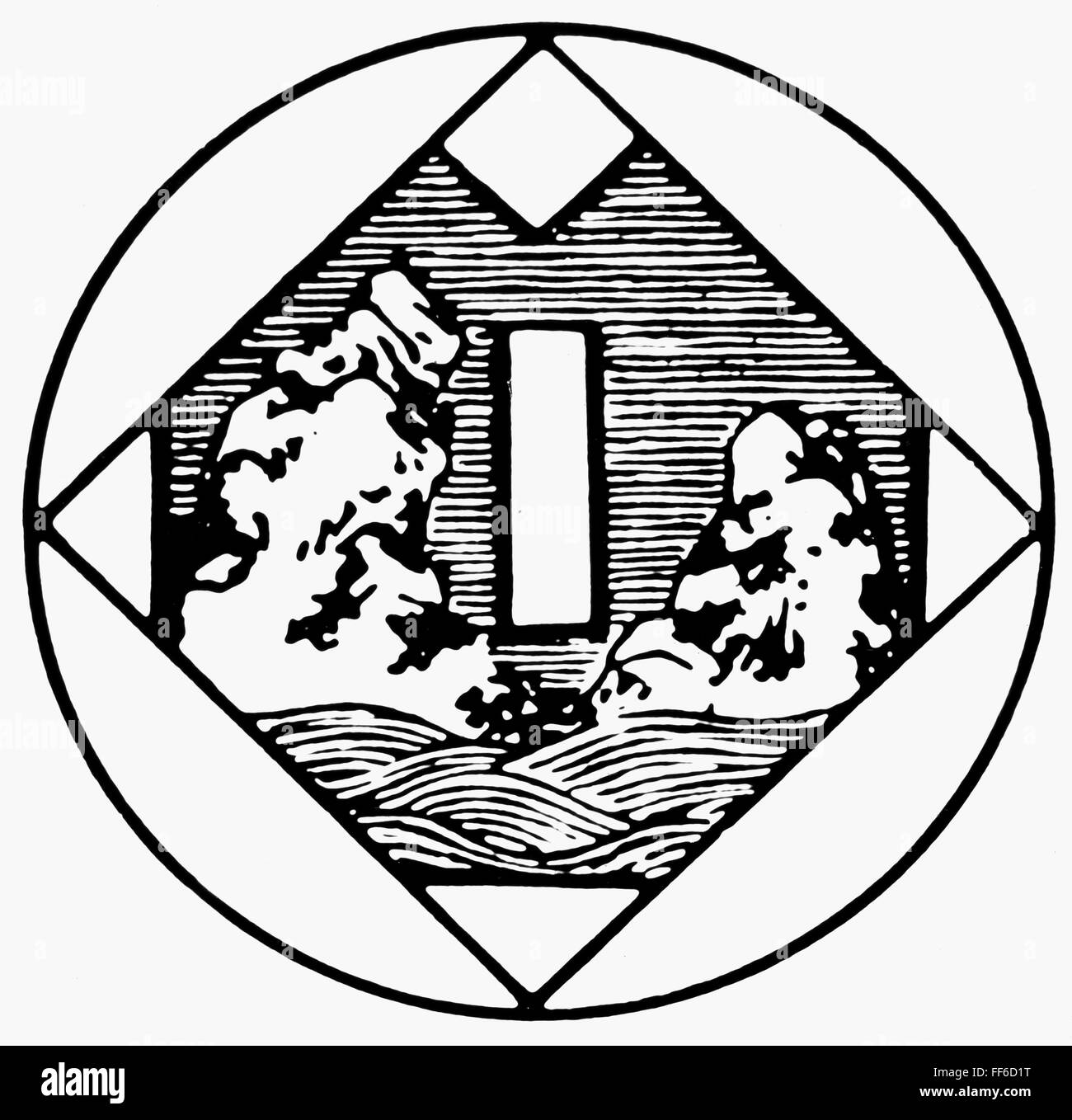 JAPANESE UNIVERSE. /nThe ancient Japanese cosmos, depicting the earth ...