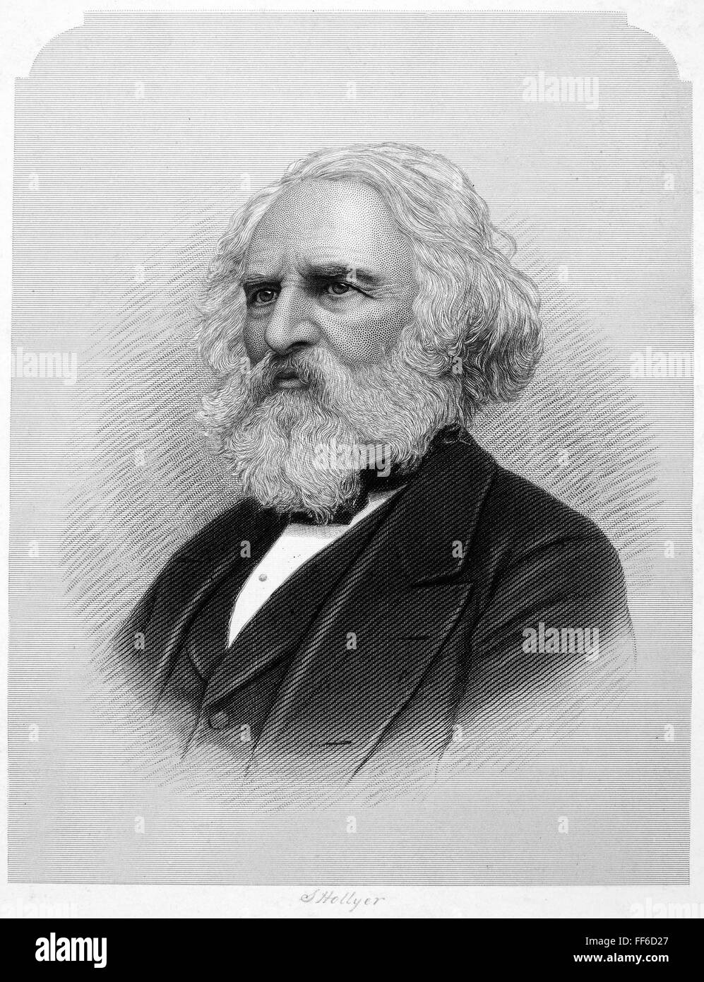 HENRY WADSWORTH LONGFELLOW /n(1807-1882). American poet. Steel ...
