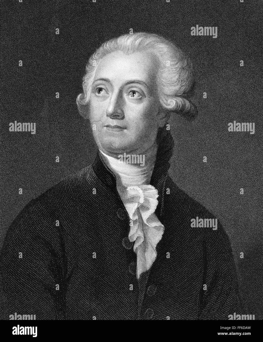 ANTOINE LAURENT LAVOISIER /n(1743-1794). French chemist. Steel ...