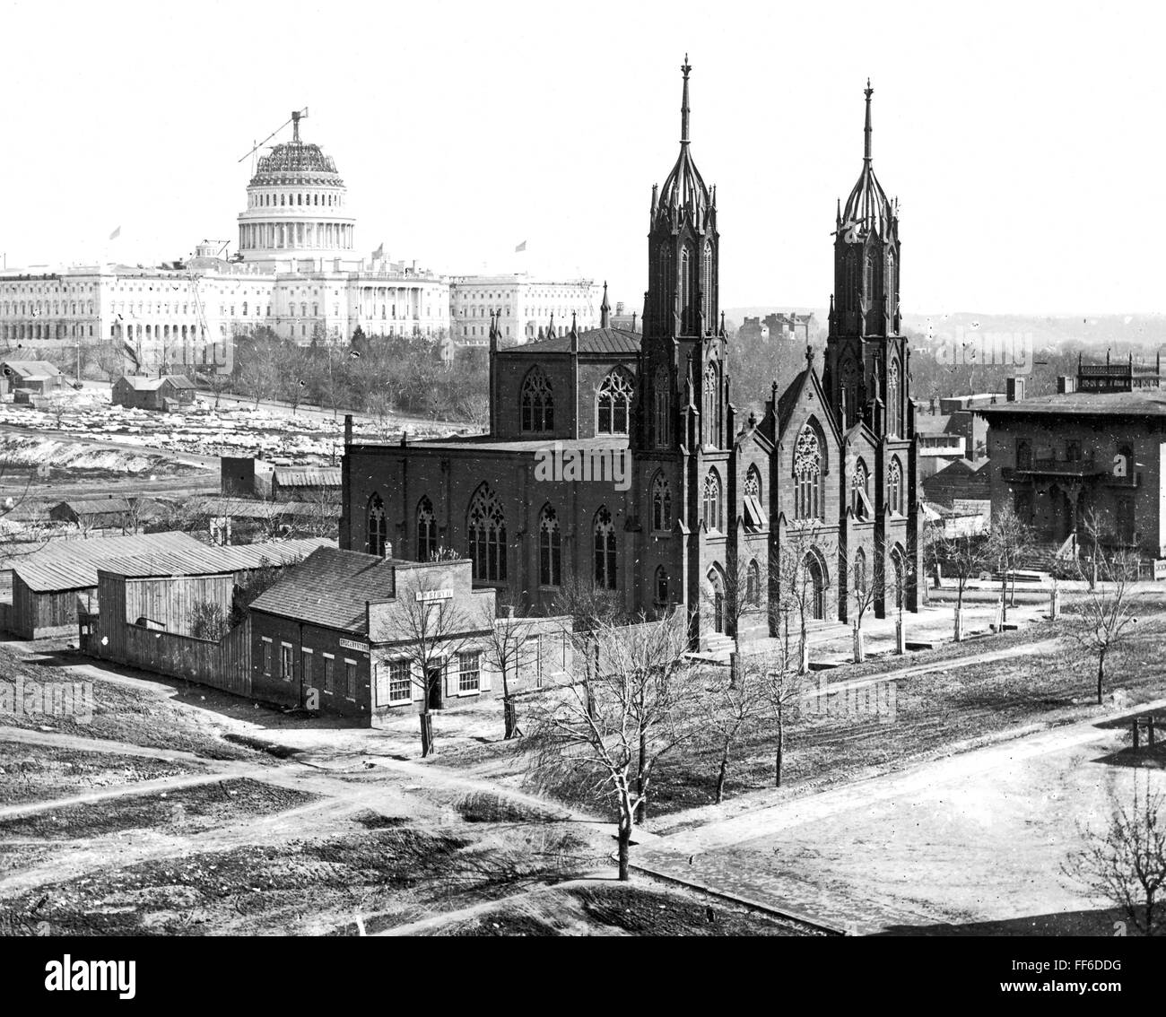 WASHINGTON, D.C., c1863. /nA view of Old Trinity Church, at Third ...