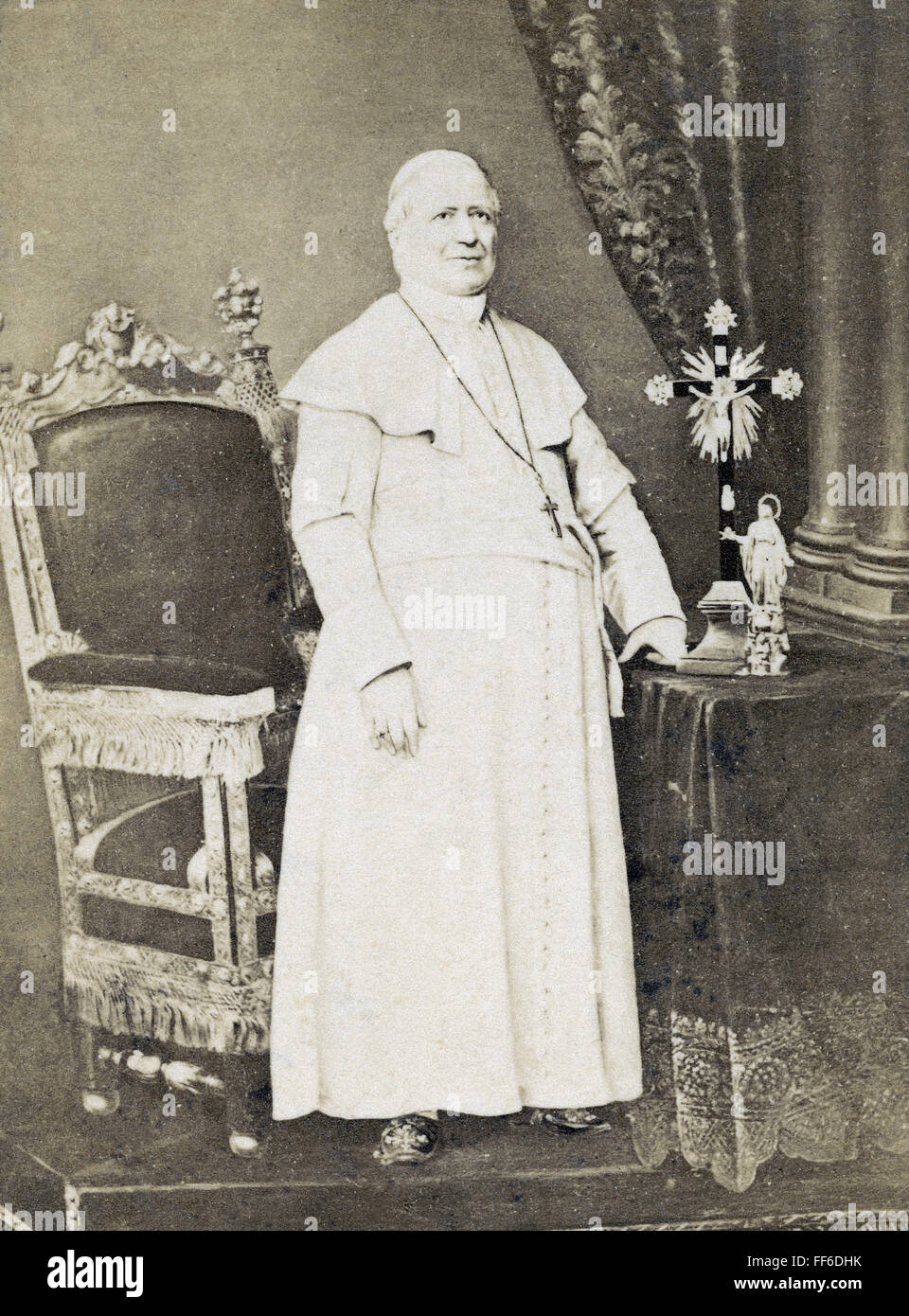 POPE PIUS IX (1792-1878). /nPope, 1846-1878. Carte-de-visite photograph ...