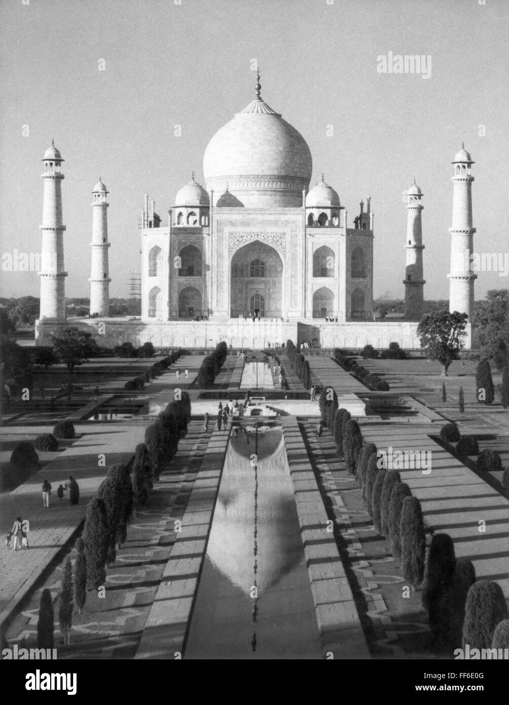 INDIA: THE TAJ MAHAL. /nIn Agra. The marble mausoleum built (1631-45 ...