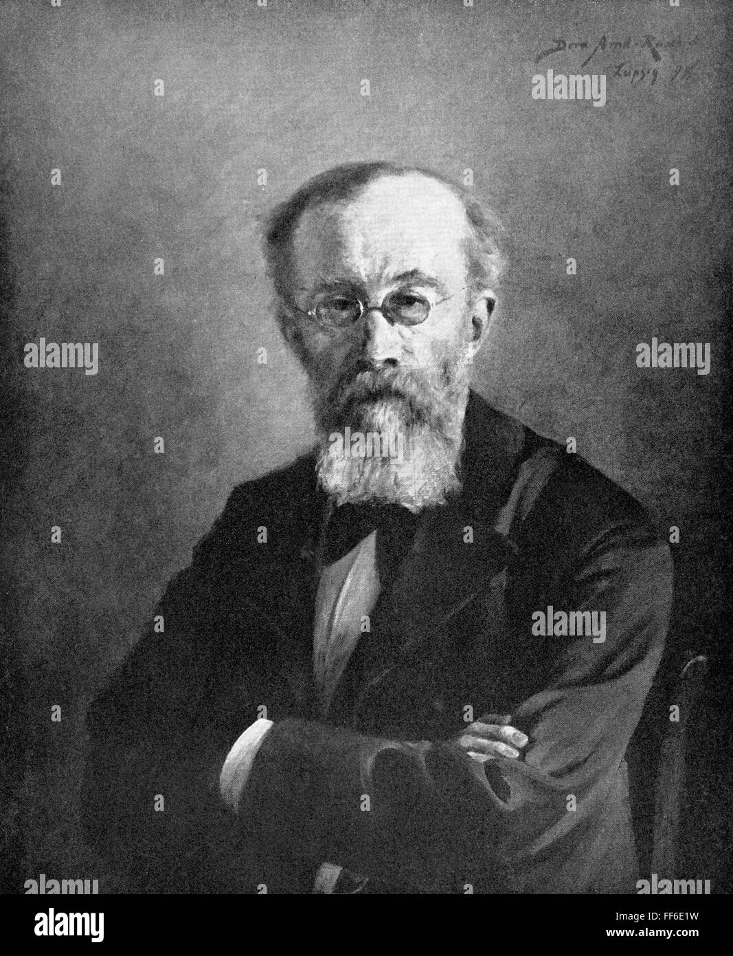 WILHELM WUNDT (1832-1920). /nGerman philosopher and psychologist. Oil ...