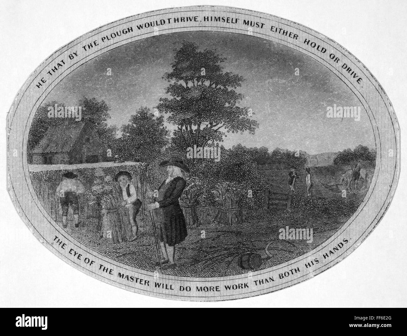 POOR RICHARD ILLUSTRATED. /nPanel from an engraving, c1800, for ...