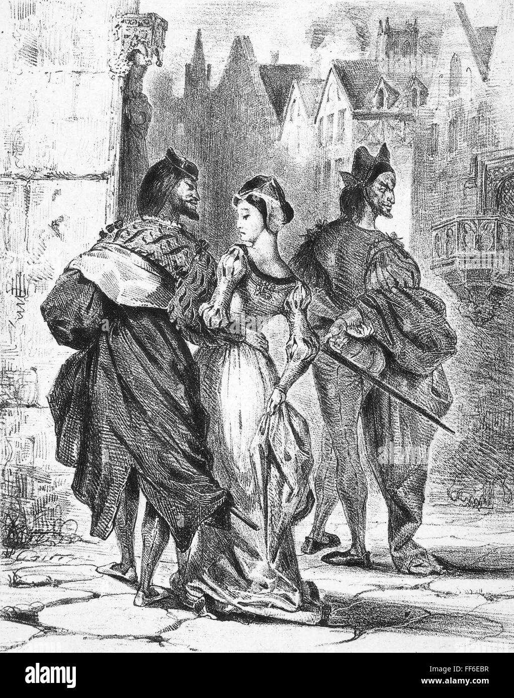 FAUST: MEPHISTOPHELES 1828. /nThe garden scene from Johann Goethe's ...