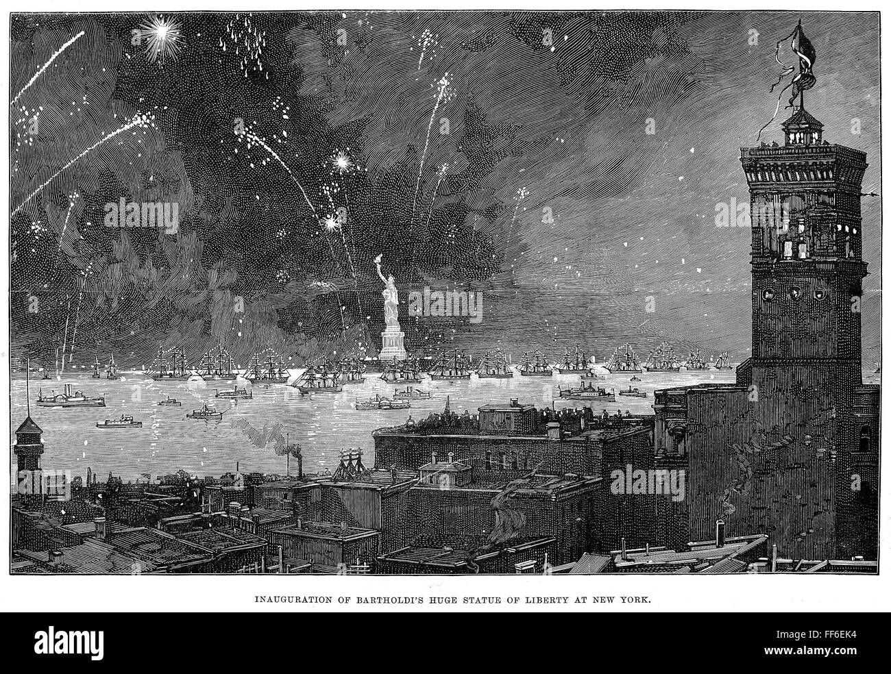 STATUE OF LIBERTY, 1886. /nThe inaugural ceremonies on 28 October 1886 ...