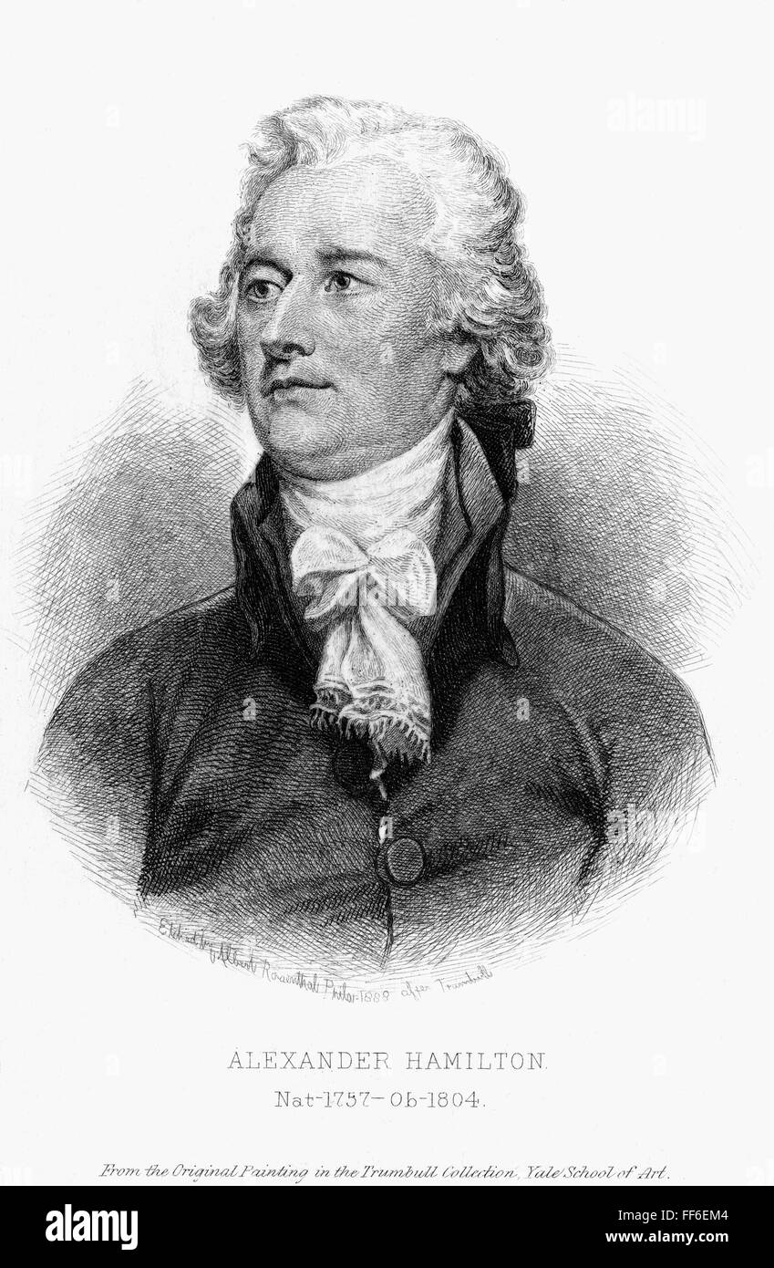 ALEXANDER HAMILTON /n(1755-1804). American lawyer and statesman ...