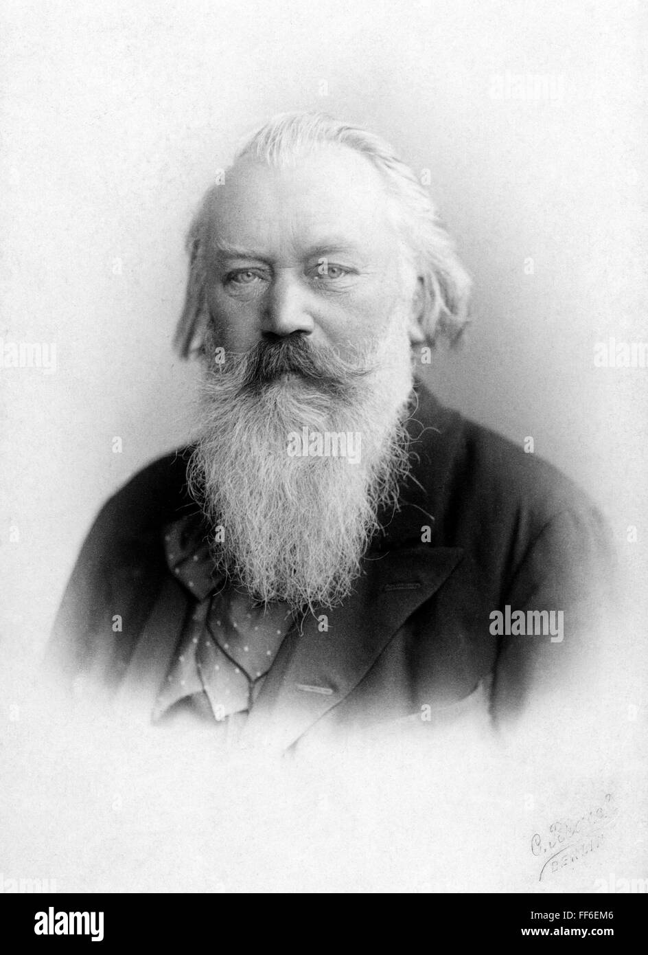 JOHANNES BRAHMS /n(1833-1897). German composer and pianist. Photograph ...