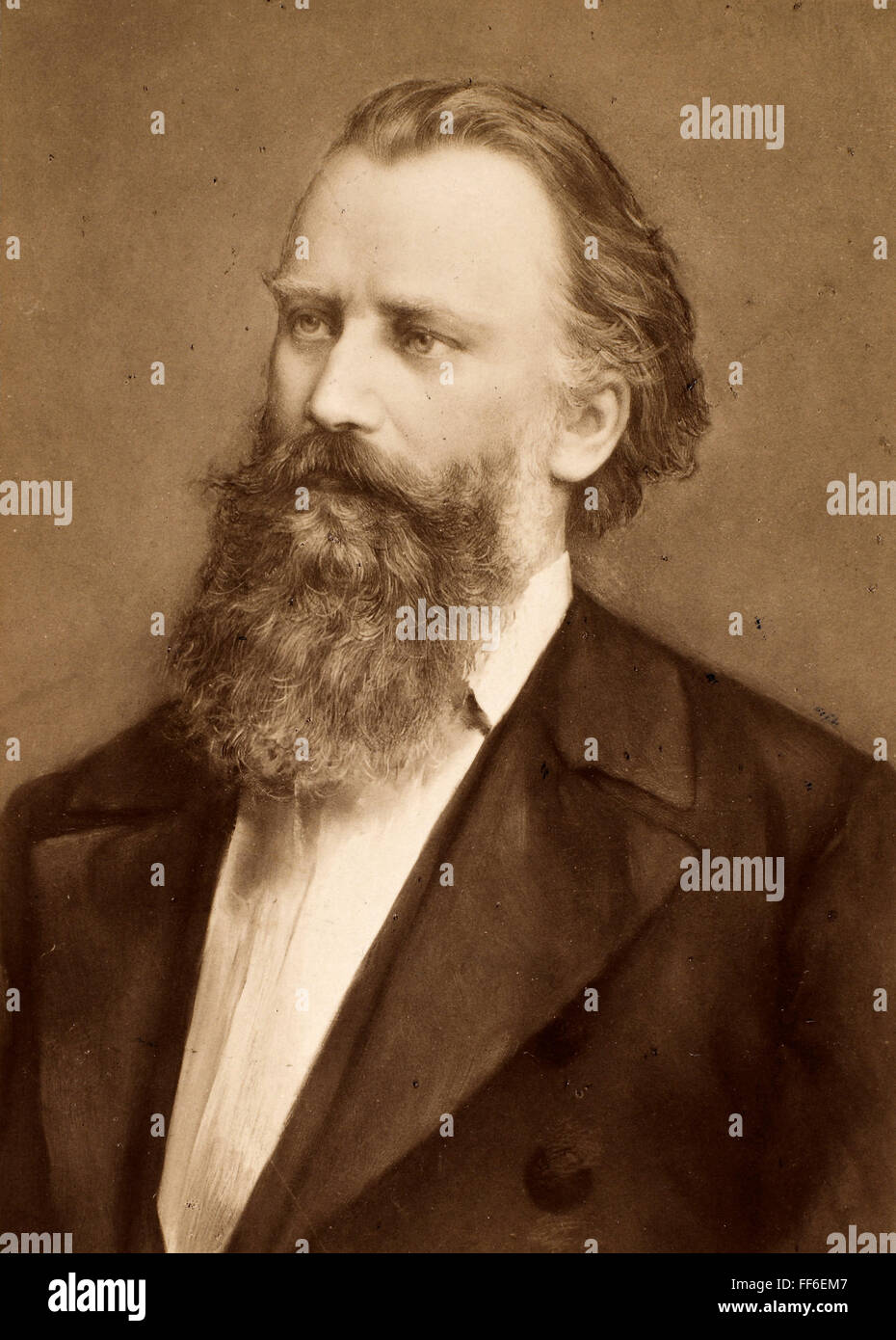 Portrait johannes 1833 1897 german composer High Resolution Stock ...