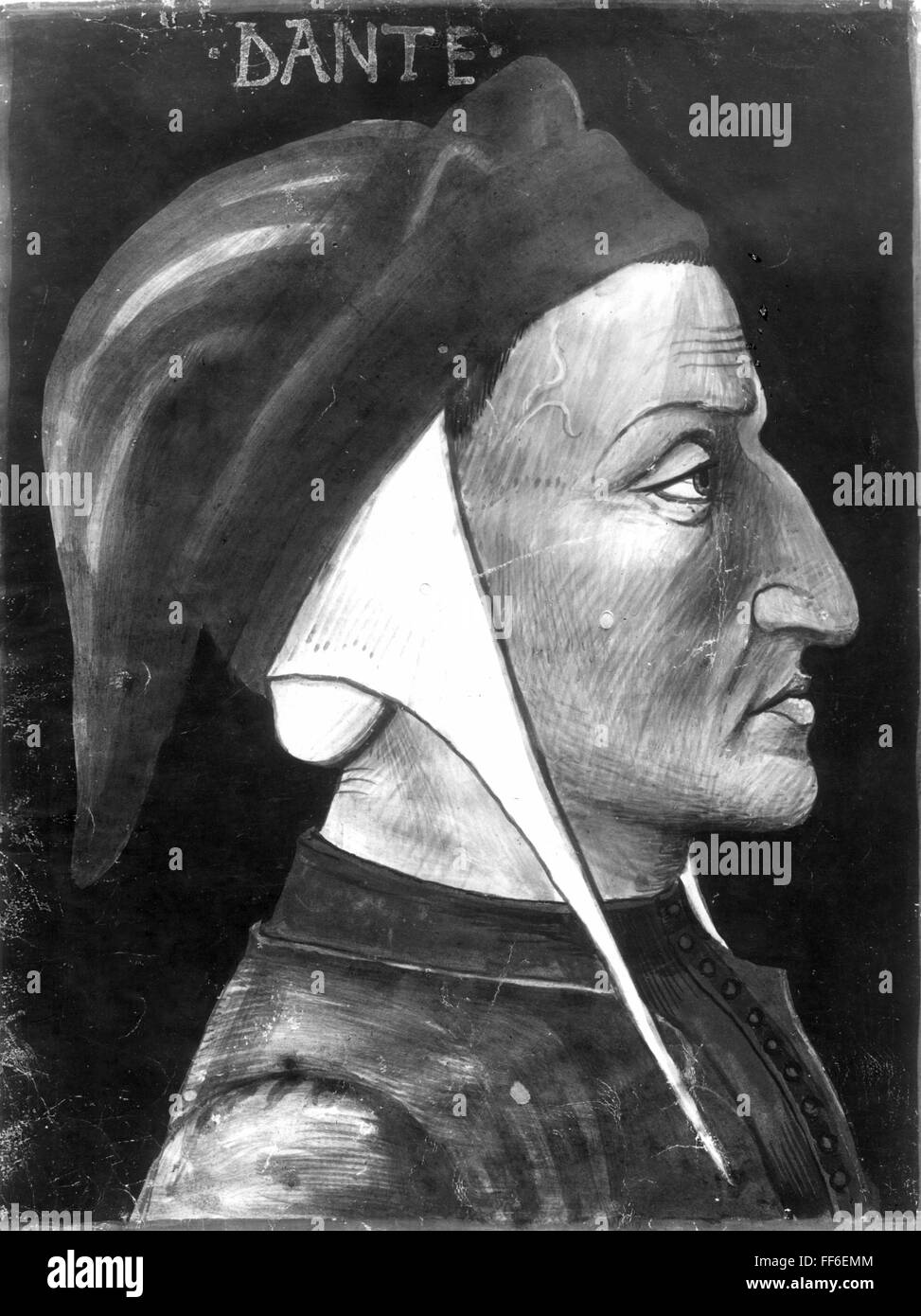 DANTE ALIGHIERI (1265-1321). /nItalian poet. Portrait by an unknown ...