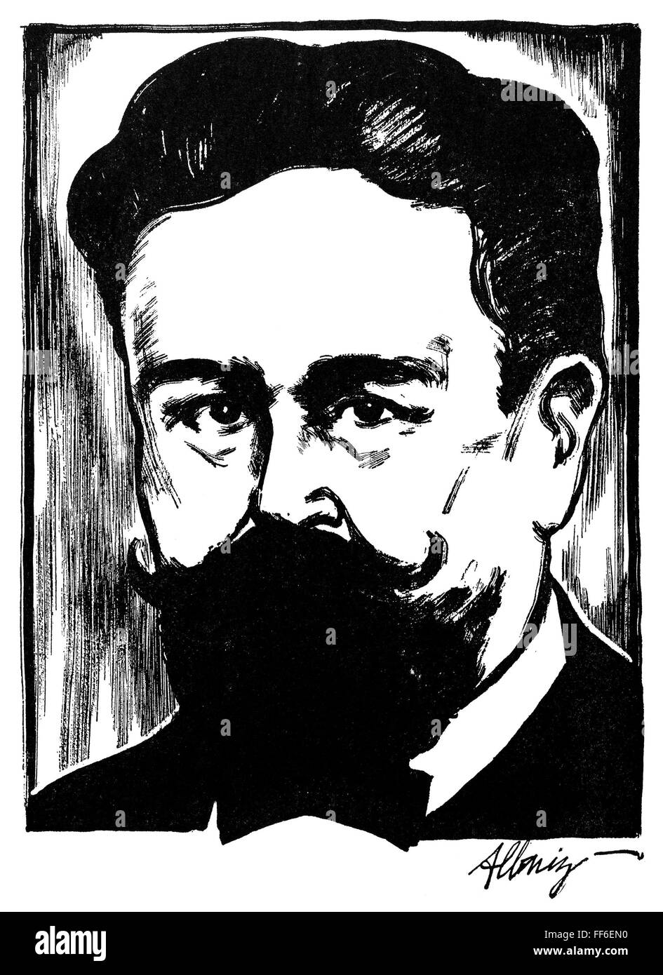 ISAAC ALBENIZ (1860-1909). /nSpanish composer and pianist. Drawing by ... ISAAC ALBENIZ (1860-1909). /nSpanish composer and pianist. Drawing by ...