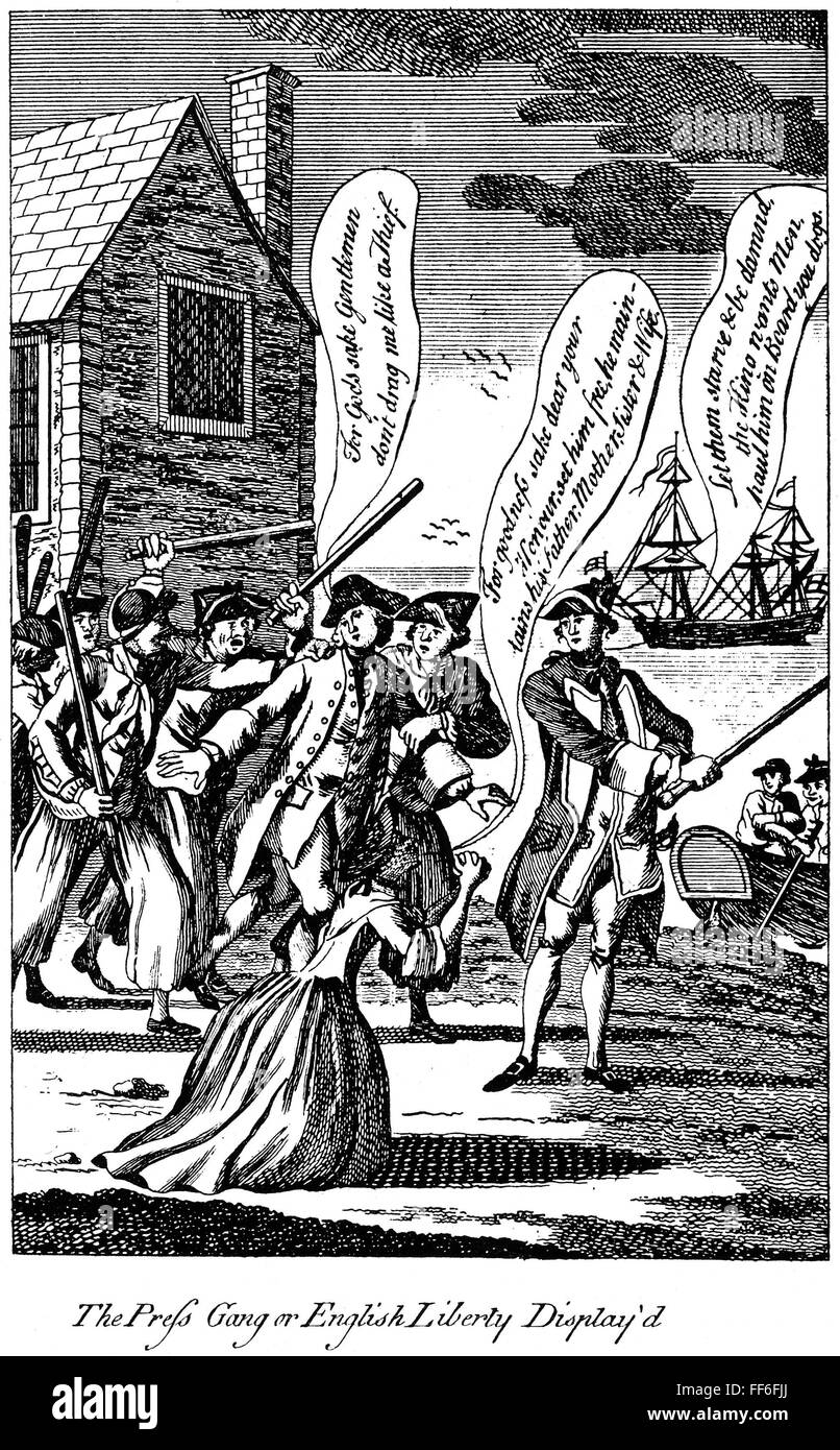 IMPRESSMENT OF SEAMEN. /nImpressment of seamen by an English press gang ...