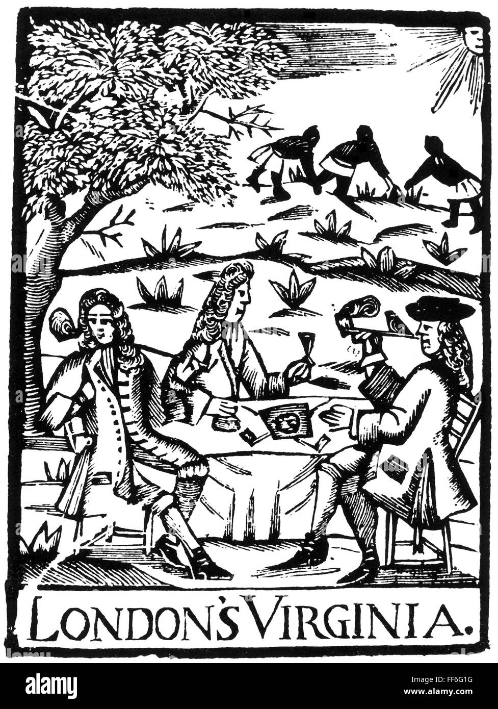 SLAVERY: PLANTATION LIFE. /nPlantation owners take their ease while ...