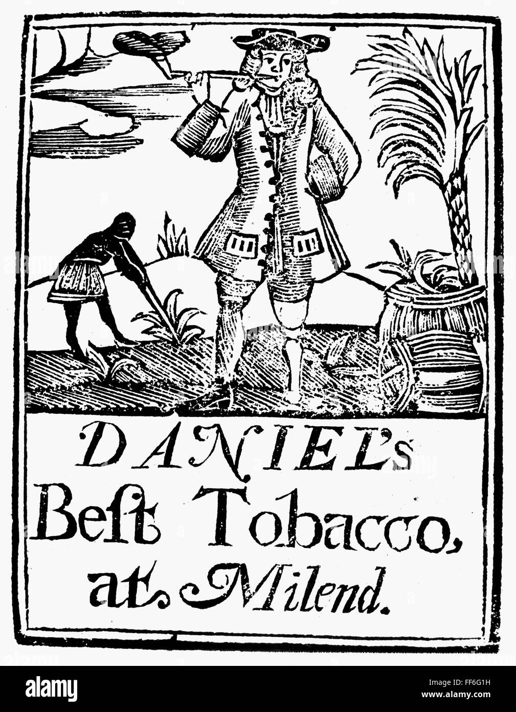 SLAVERY: PLANTATION LIFE. /nAn early 18th century English woodcut ...