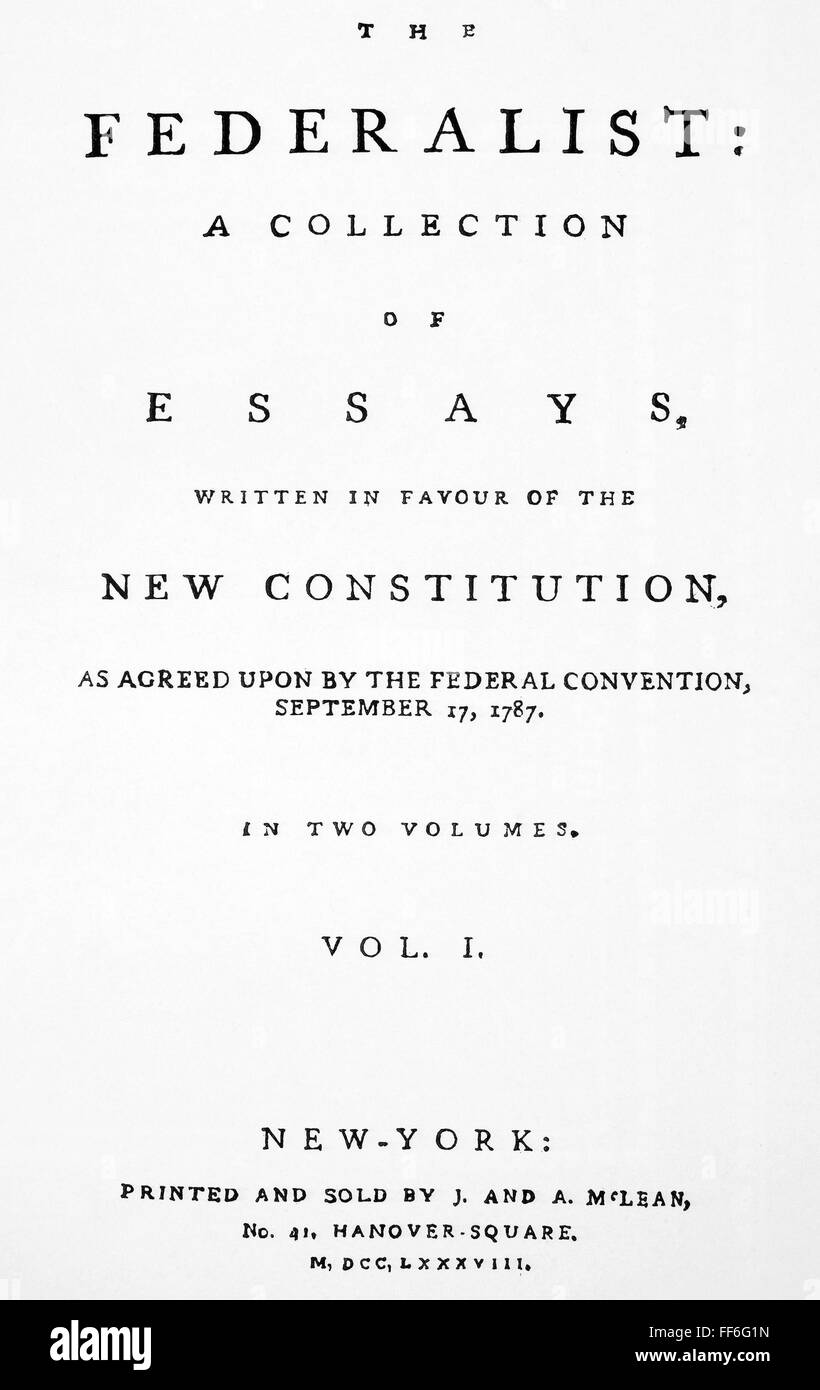 Federalist papers madison hi-res stock photography and images - Alamy
