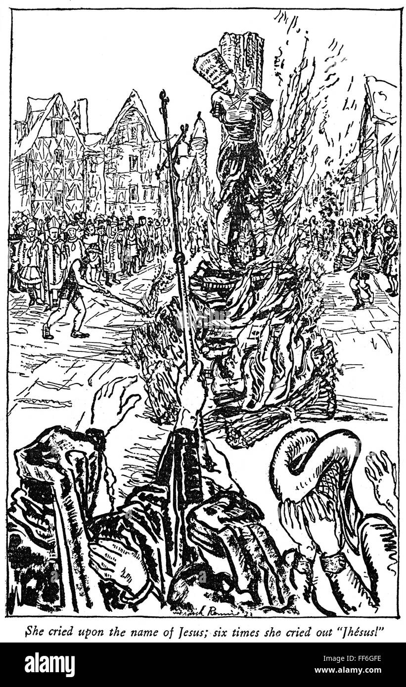 SAINT JOAN OF ARC /n(1412-1431). French national heroine. The execution ...