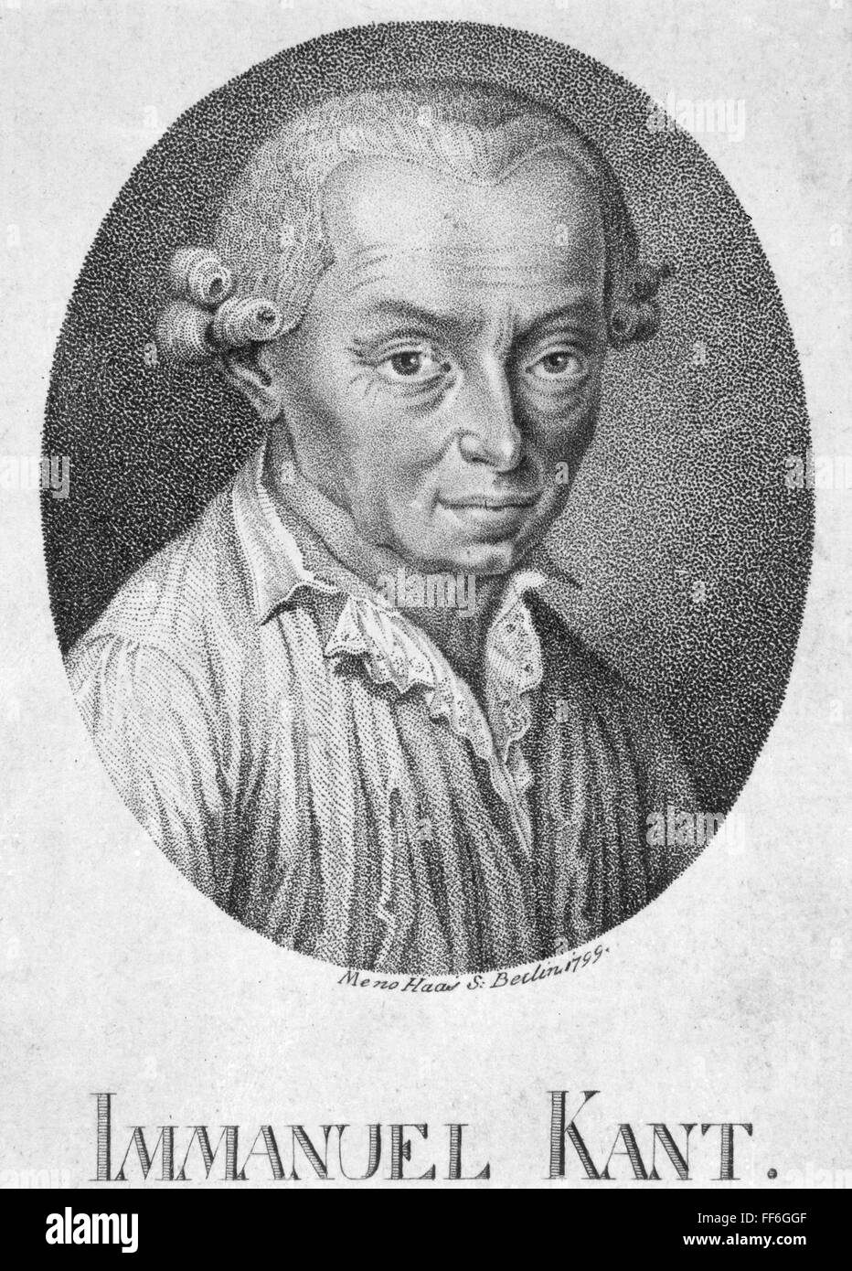IMMANUEL KANT (1724-1804). /nGerman philosopher. Aquatint engraving ...