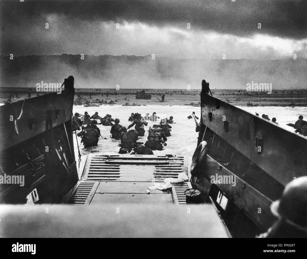 WORLD WAR II: D-DAY (1944). /nMen of Company E, 16th Infantry Regiment ...