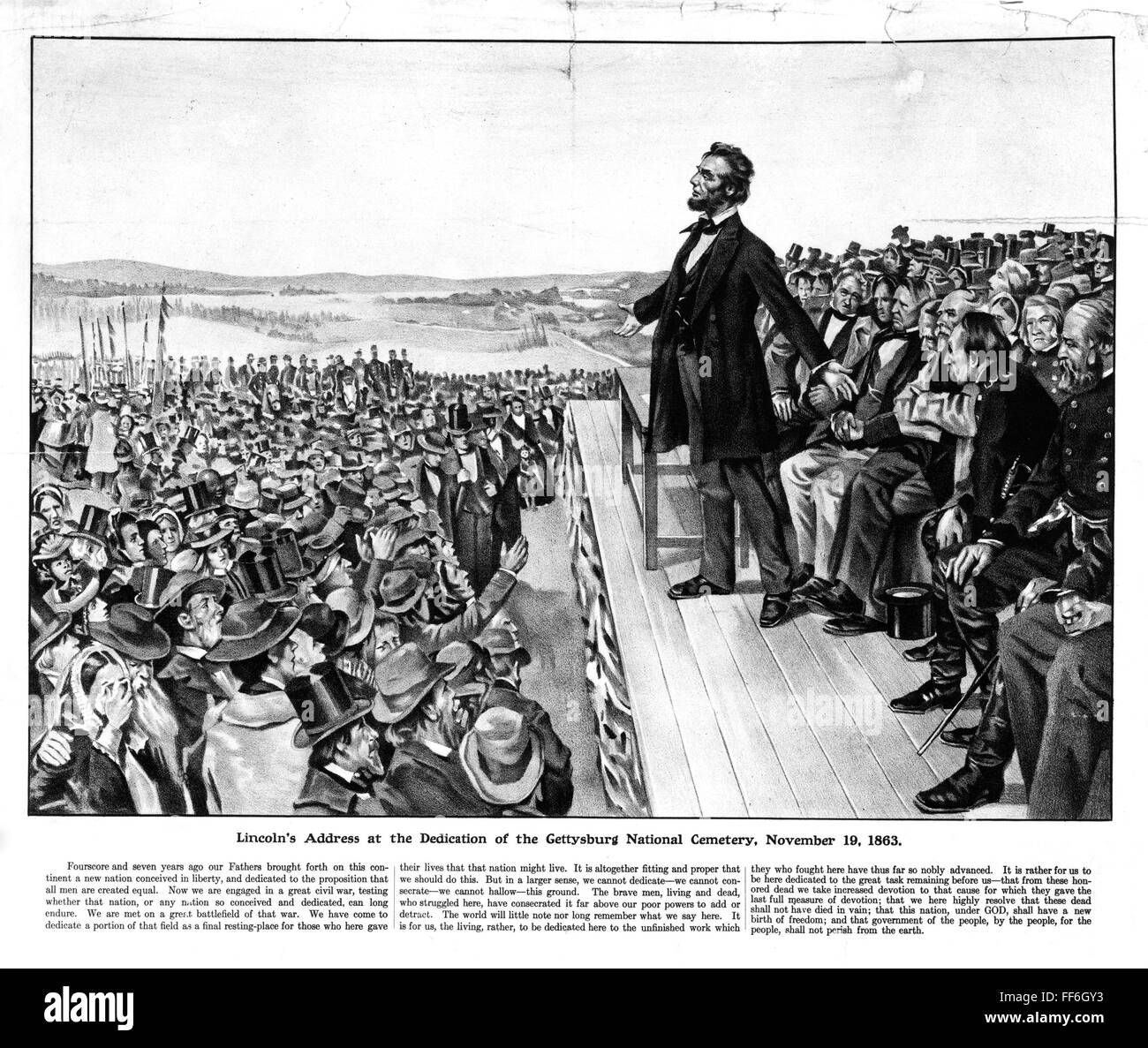 GETTYSBURG ADDRESS, 1863. /nLincoln's Address at the Dedication of the ...