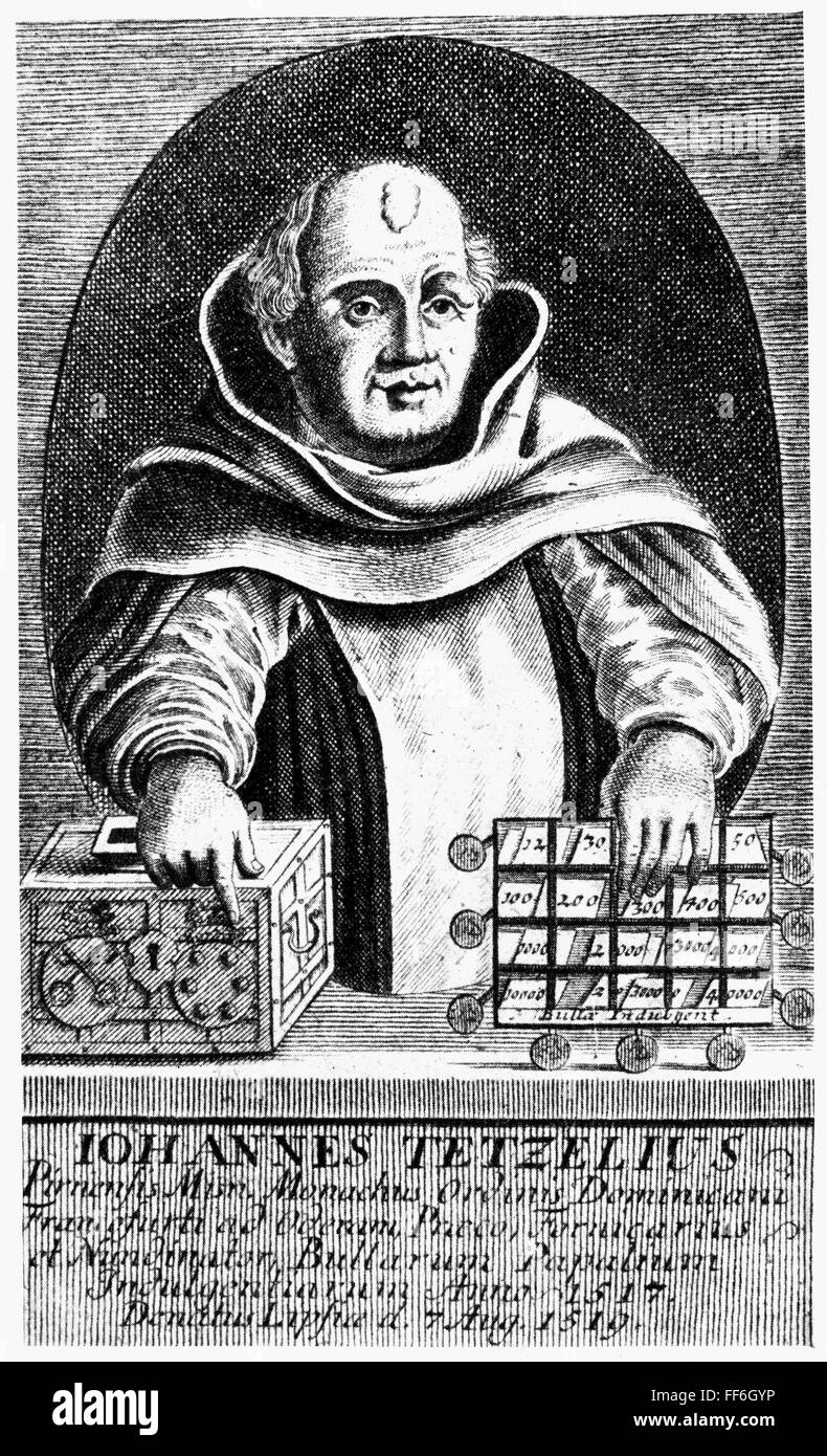 JOHANN TETZEL (1465-1519). /nGerman Dominican monk. Copper engraving ...