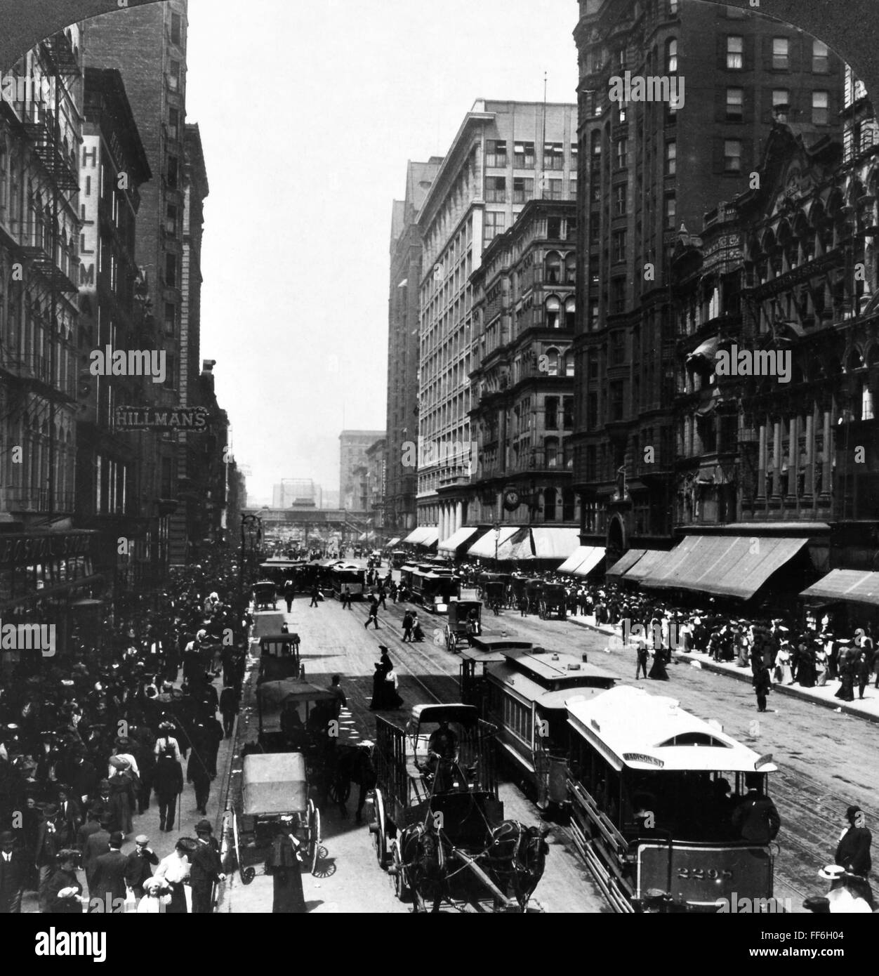 CHICAGO: STATE STREET 1905. /nState Street, looking north from Madison ...