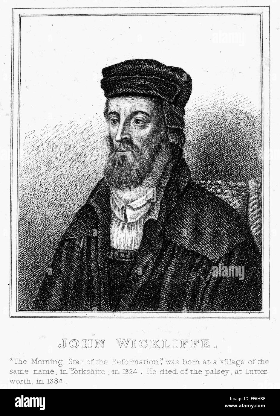 JOHN WYCLIFFE (1320?-1384). /nEnglish religious reformer and theologian ...