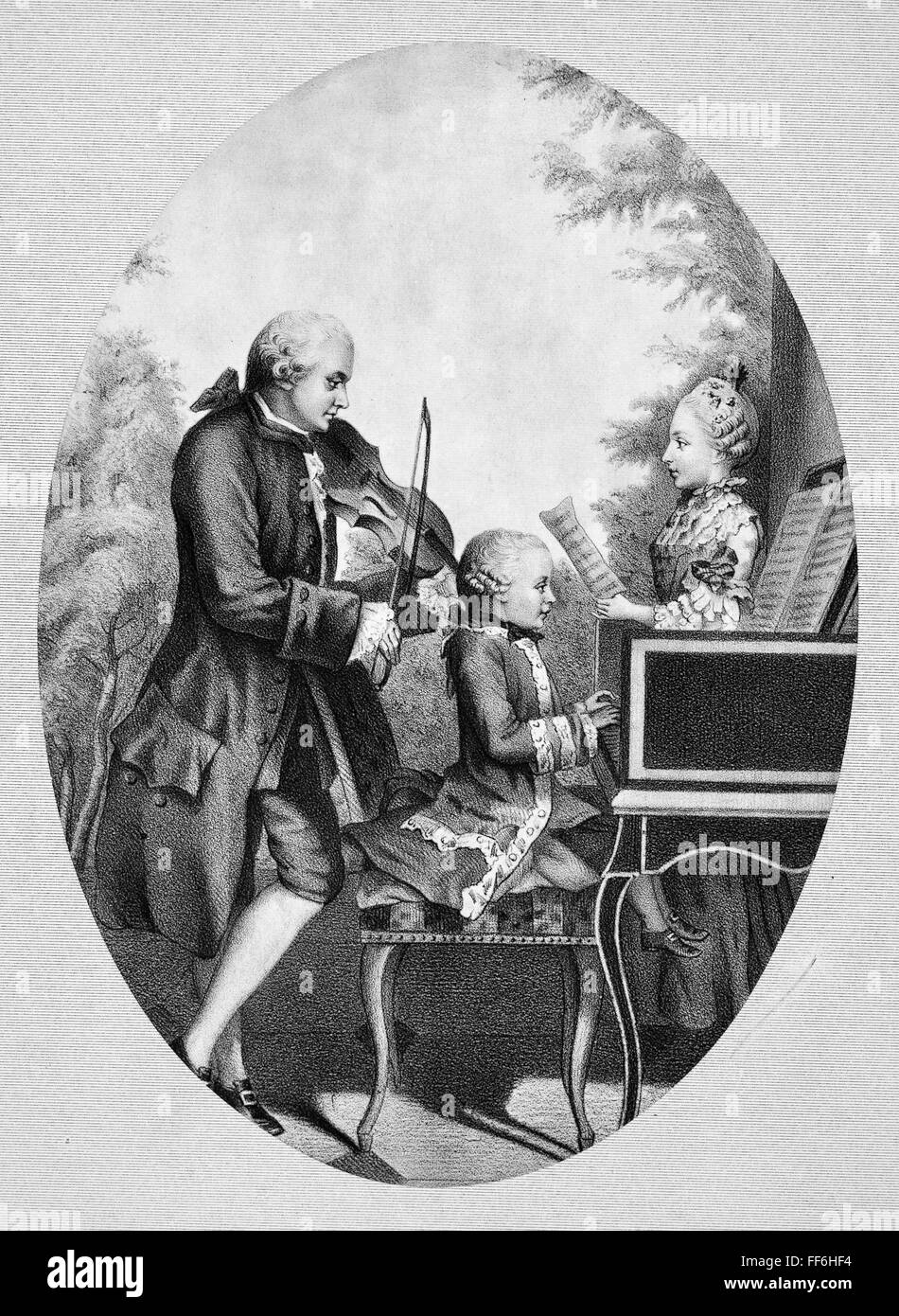 WOLFGANG AMADEUS MOZART /n(1756-1791). Austrian composer. Mozart with ...