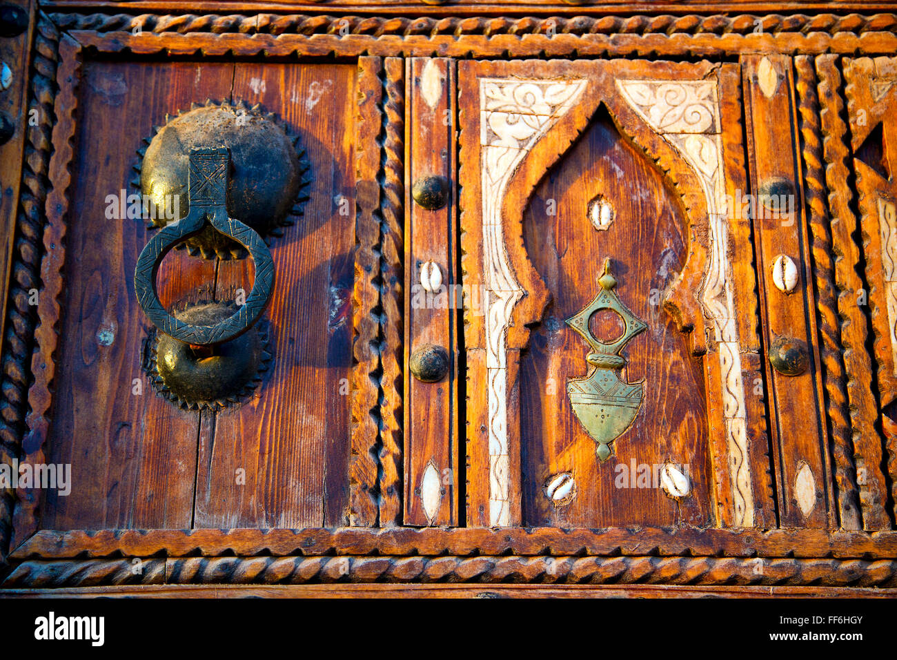 metal grey morocco in africa the old wood facade home and rusty safe ...