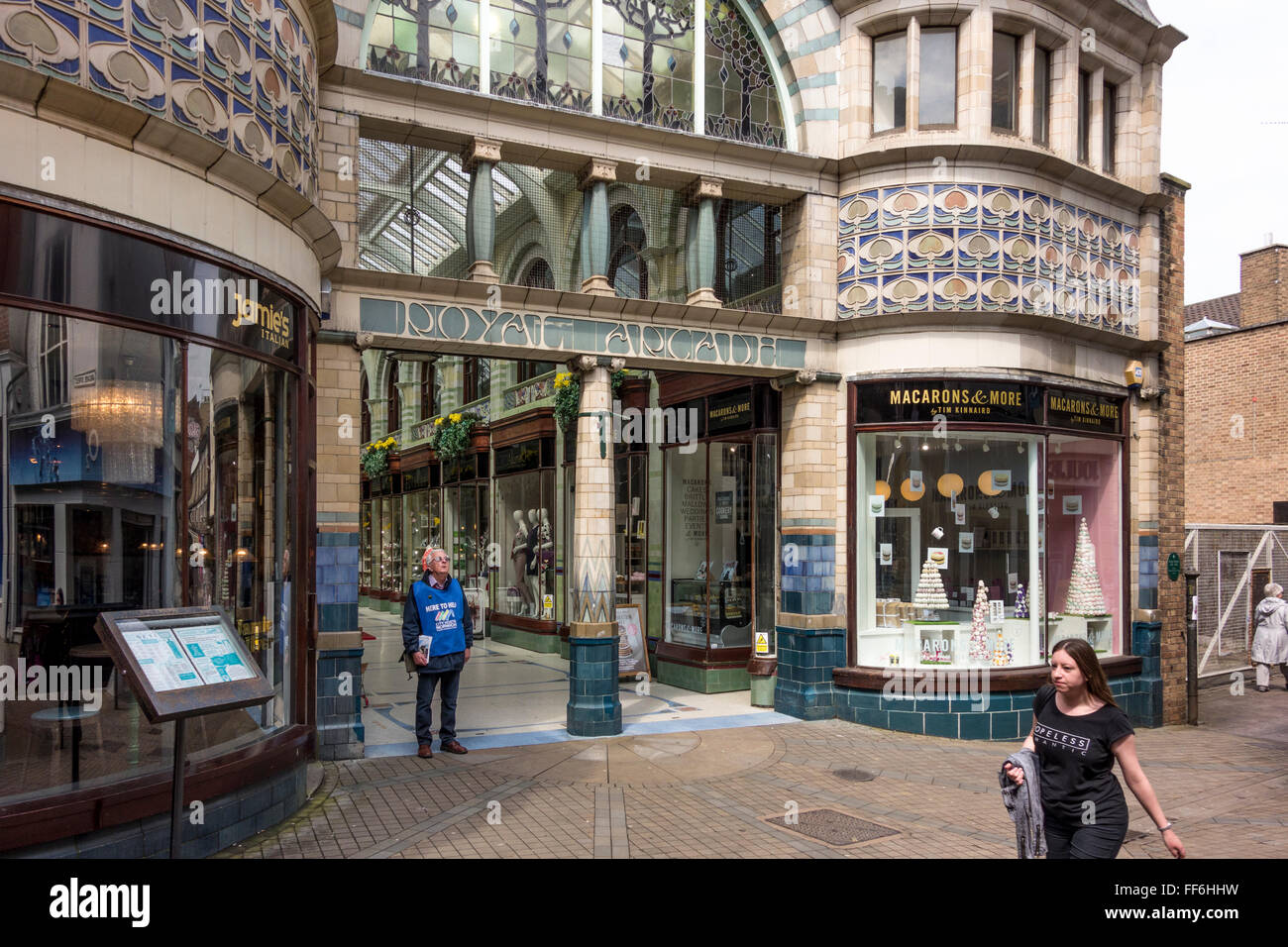 Exterior of Royal Arcade, Norwich, Norfolk, UK Stock Photo - Alamy