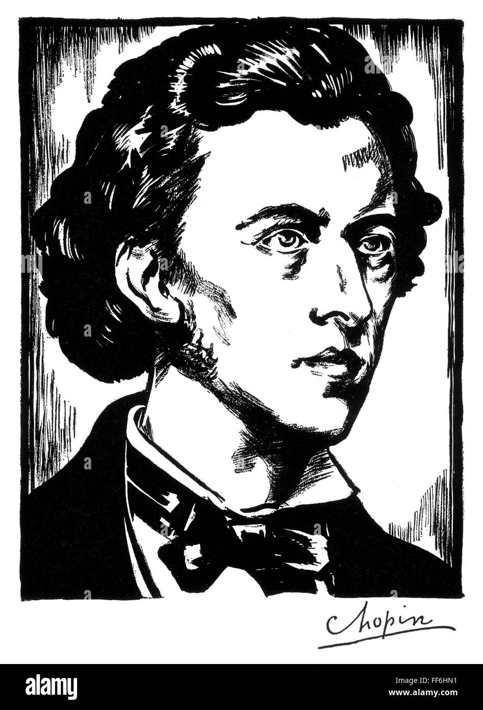 FREDERIC CHOPIN (1810-1849). /nPolish composer and pianist. Drawing ...
