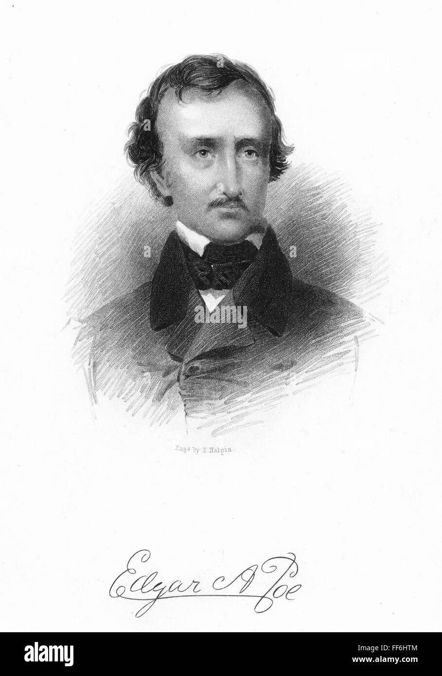 EDGAR ALLAN POE (1809-1849). /nAmerican writer. Steel engraving, 19th ...