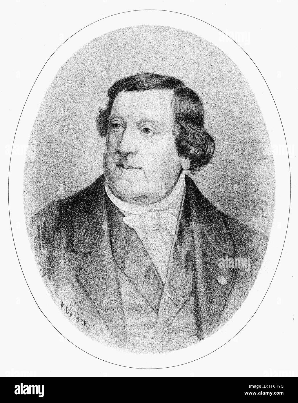GIOACCHINO ROSSINI /n(1792-1868). Italian operatic composer. Lithograph ...