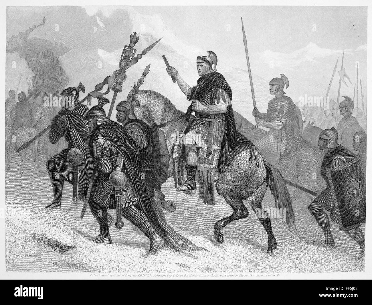 HANNIBAL (247-183 B.C.). /nCarthaginian general. Hannibal and his army ...
