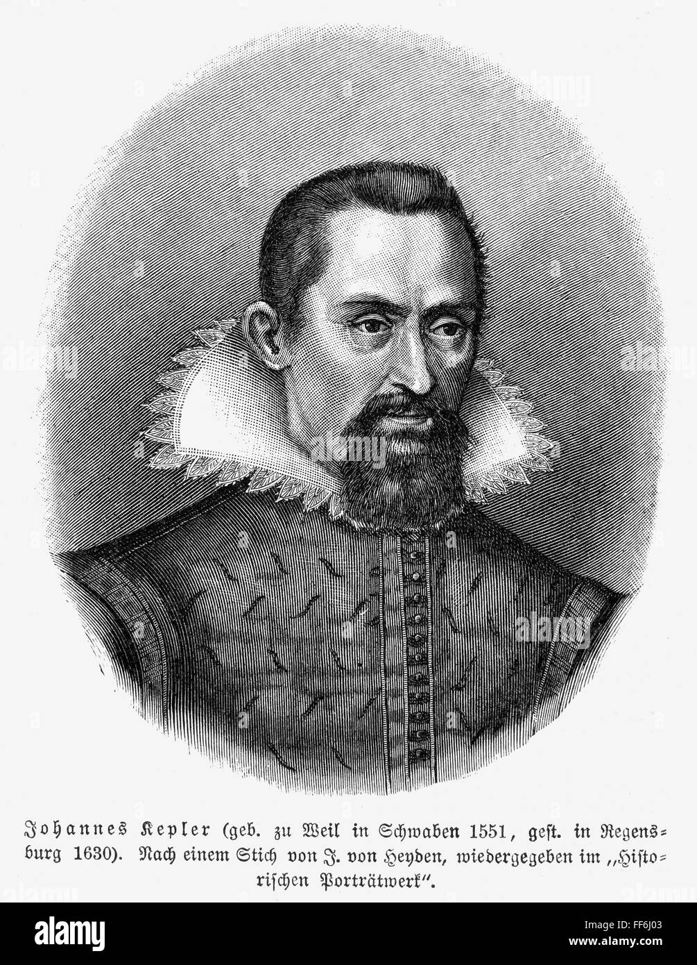 JOHANNES KEPLER /n(1571-1630). German astronomer. Line engraving ...