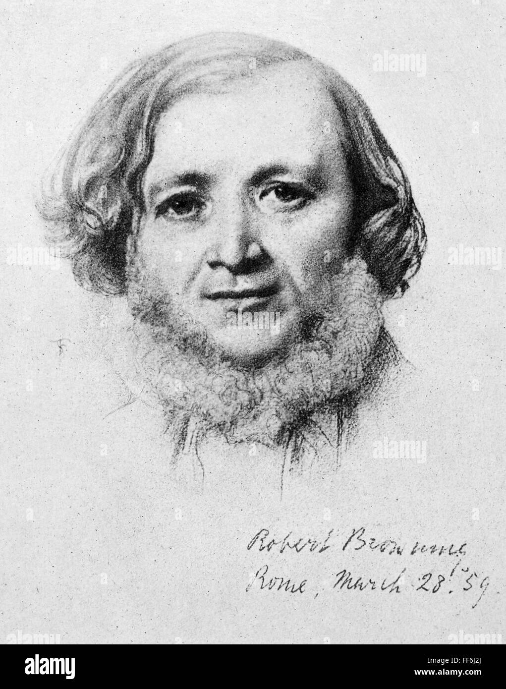 ROBERT BROWNING (1812-1889). /nEnglish poet. Drawing by Frederick ...