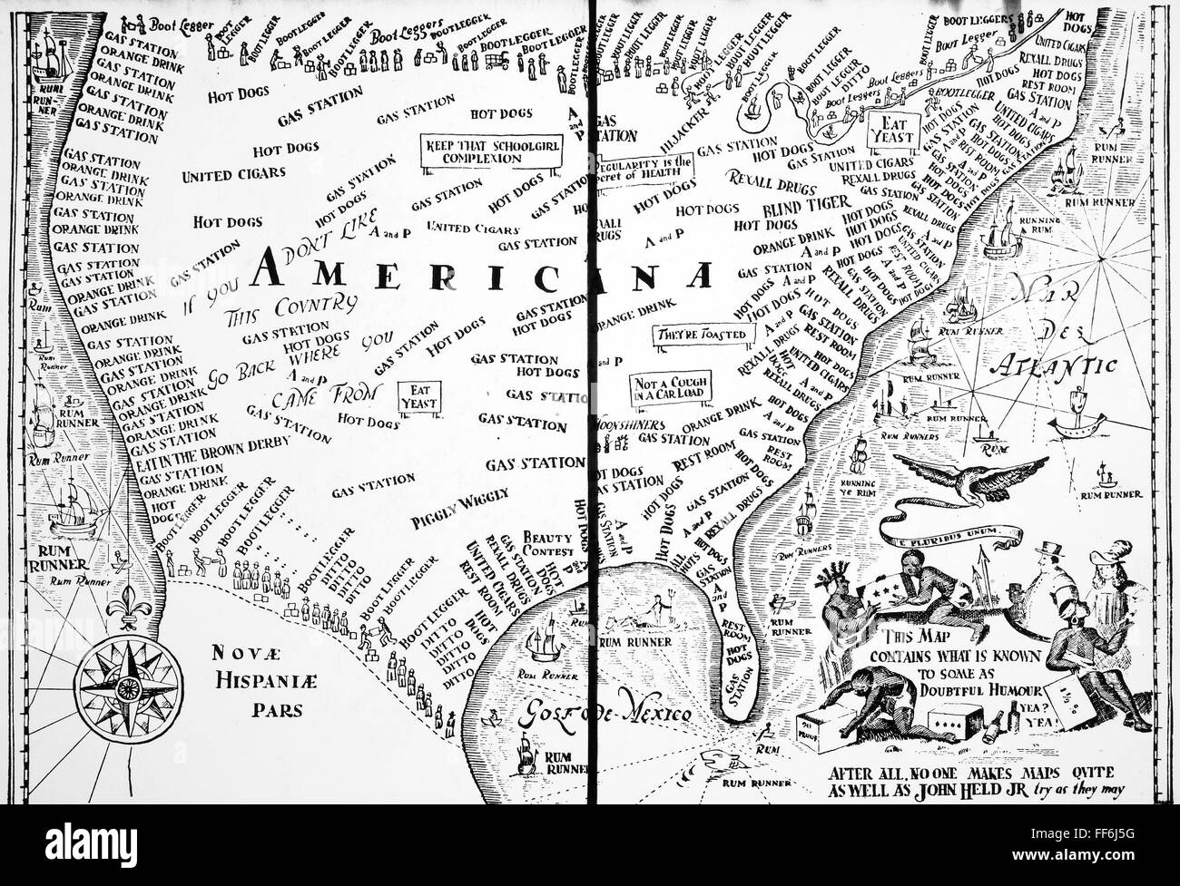 PROHIBITION CARTOON, 1920s. /nAmerica during Prohibition, according to ...