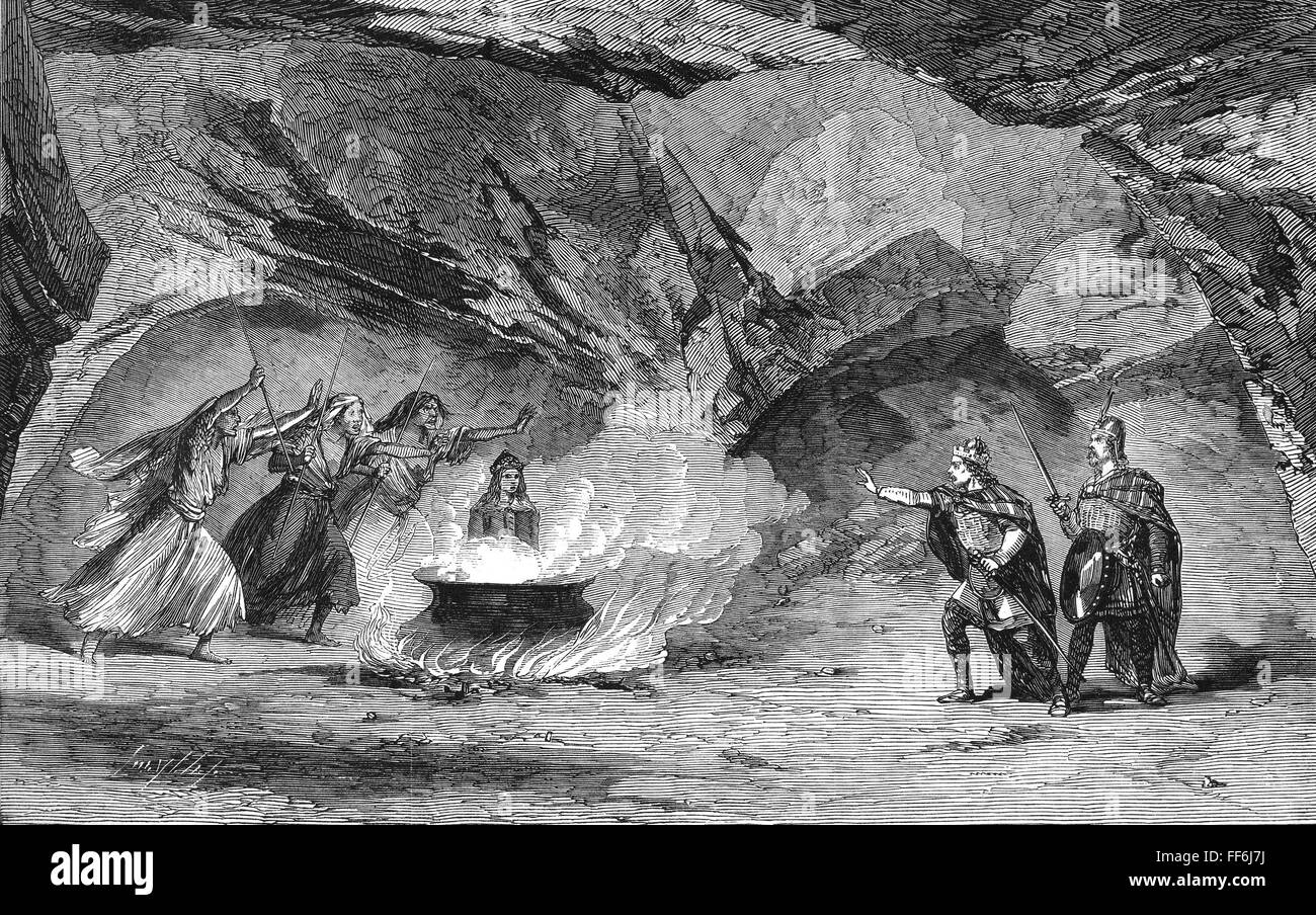 SHAKESPEARE: MACBETH. /nWood engraving from an English newspaper ...