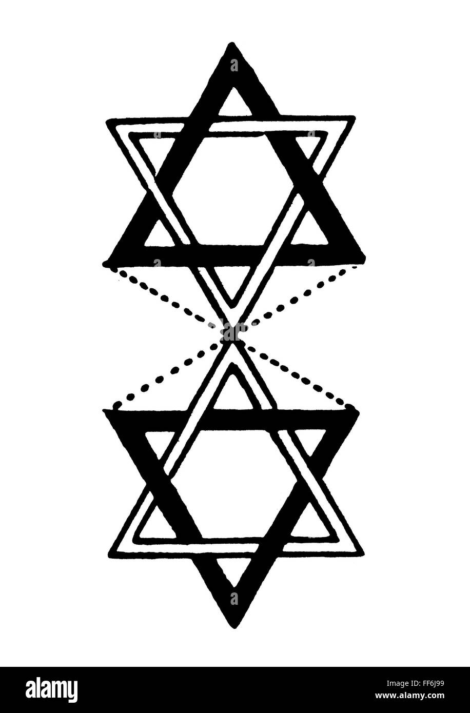 CABALISTIC SYMBOL. /nSolomon's Double Seal Stock Photo - Alamy