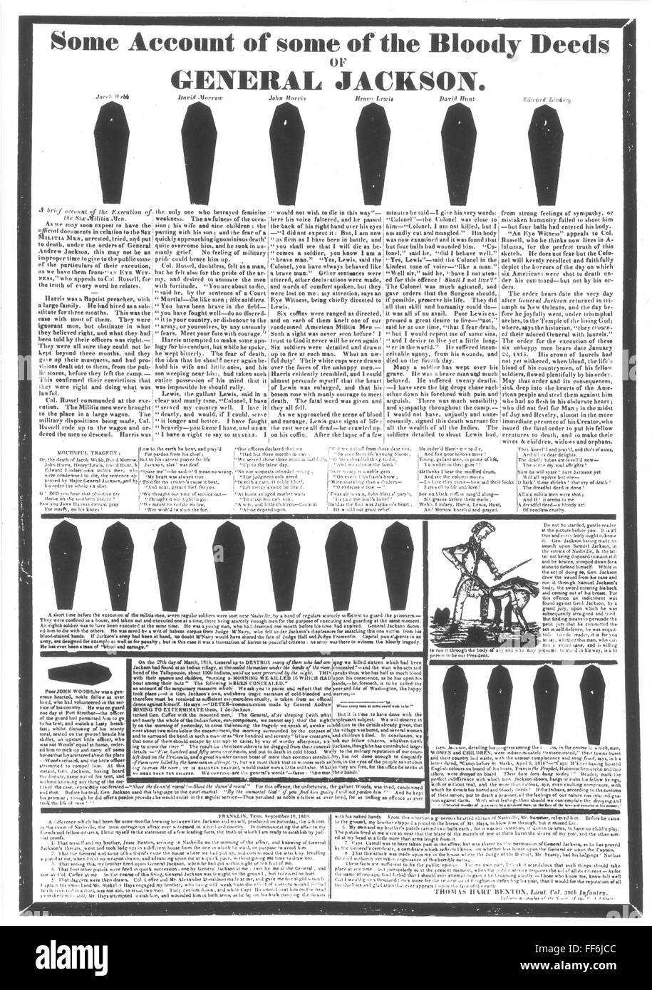 PRESIDENTIAL CAMPAIGN, 1828. /nOne of the anti-Jackson Coffin Handbills ...