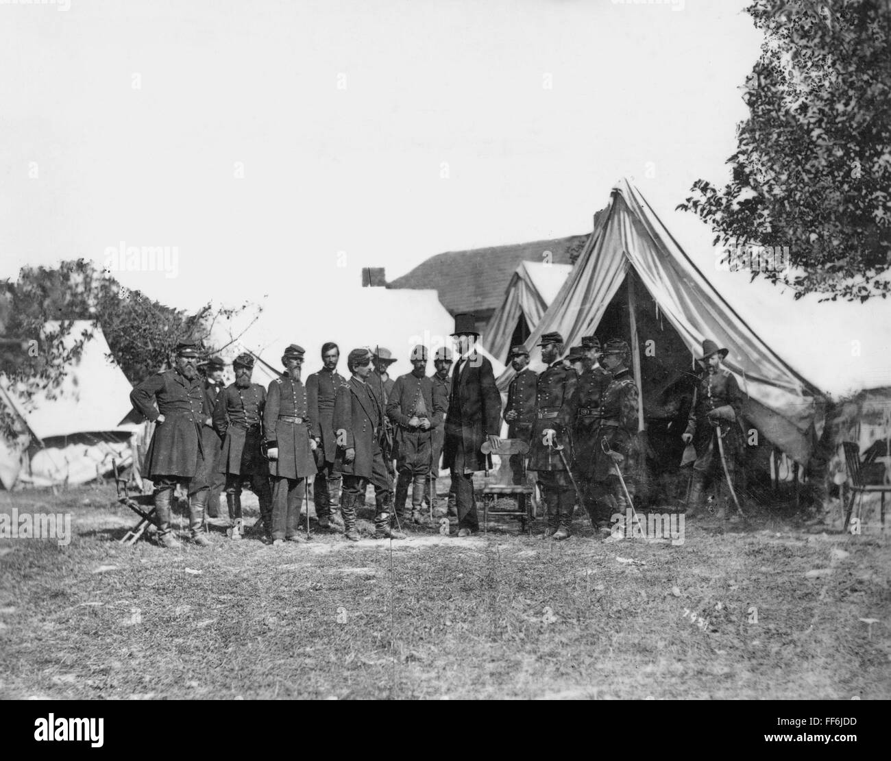 LINCOLN & McCLELLAN. /nAbraham Lincoln with General George B. McClellan ...