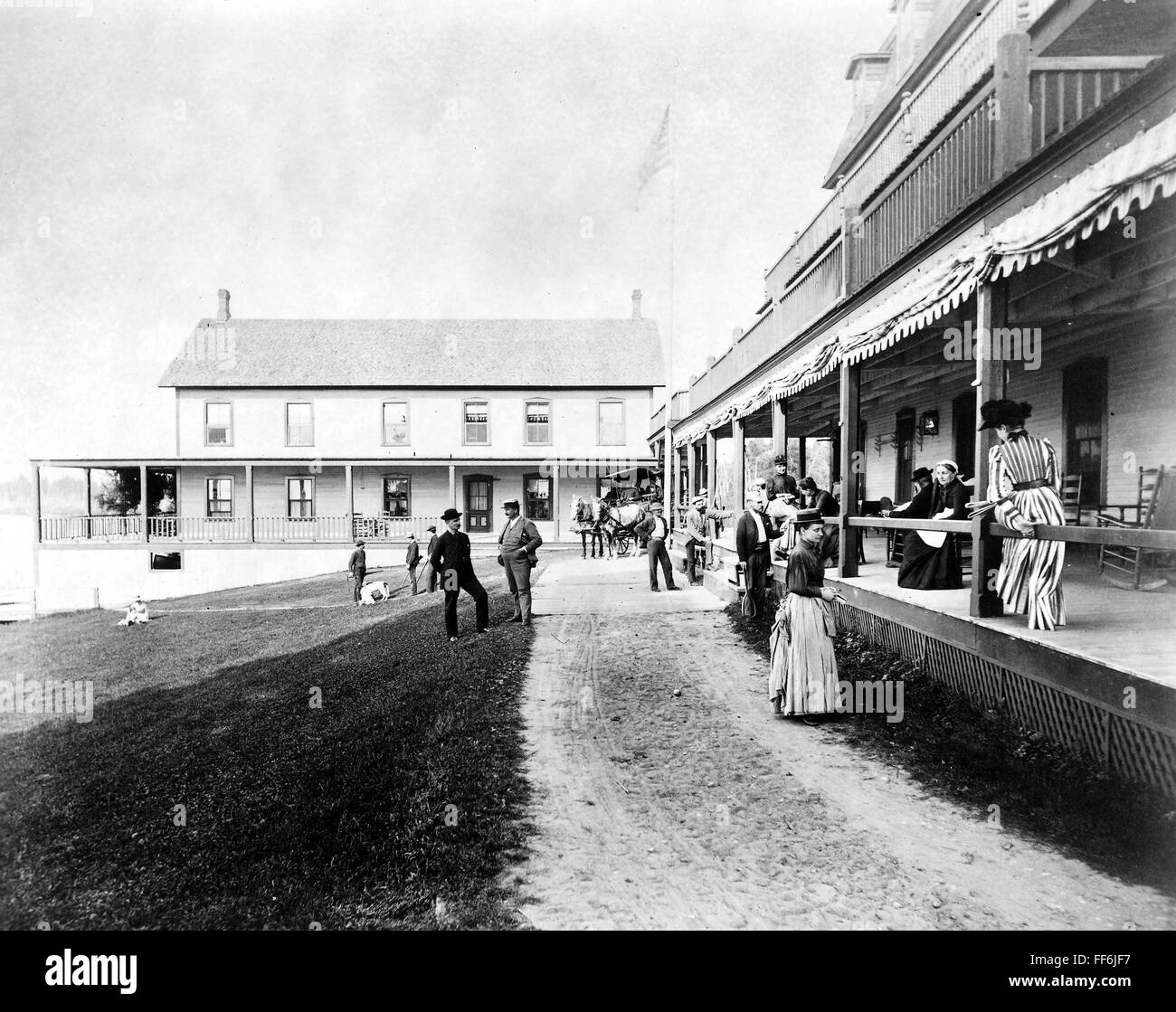 ADIRONDACK HOTEL, 1889. /nRalph's Hotel at Chateaugay Lake in the ...