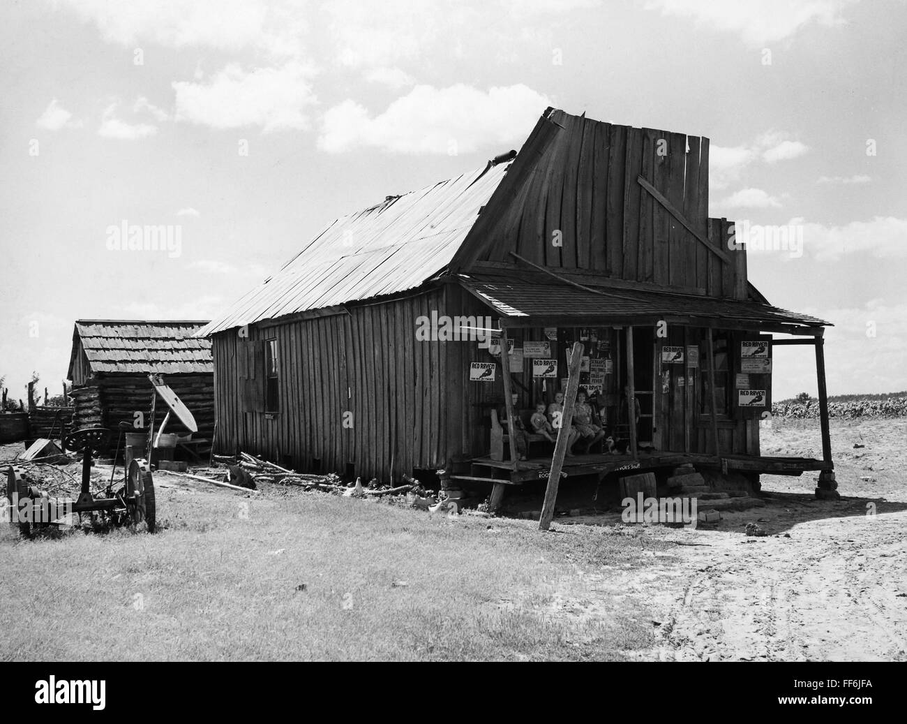 SOUTHERN SHACK, 1930s. /nA scene in the rural South during the 1930s ...