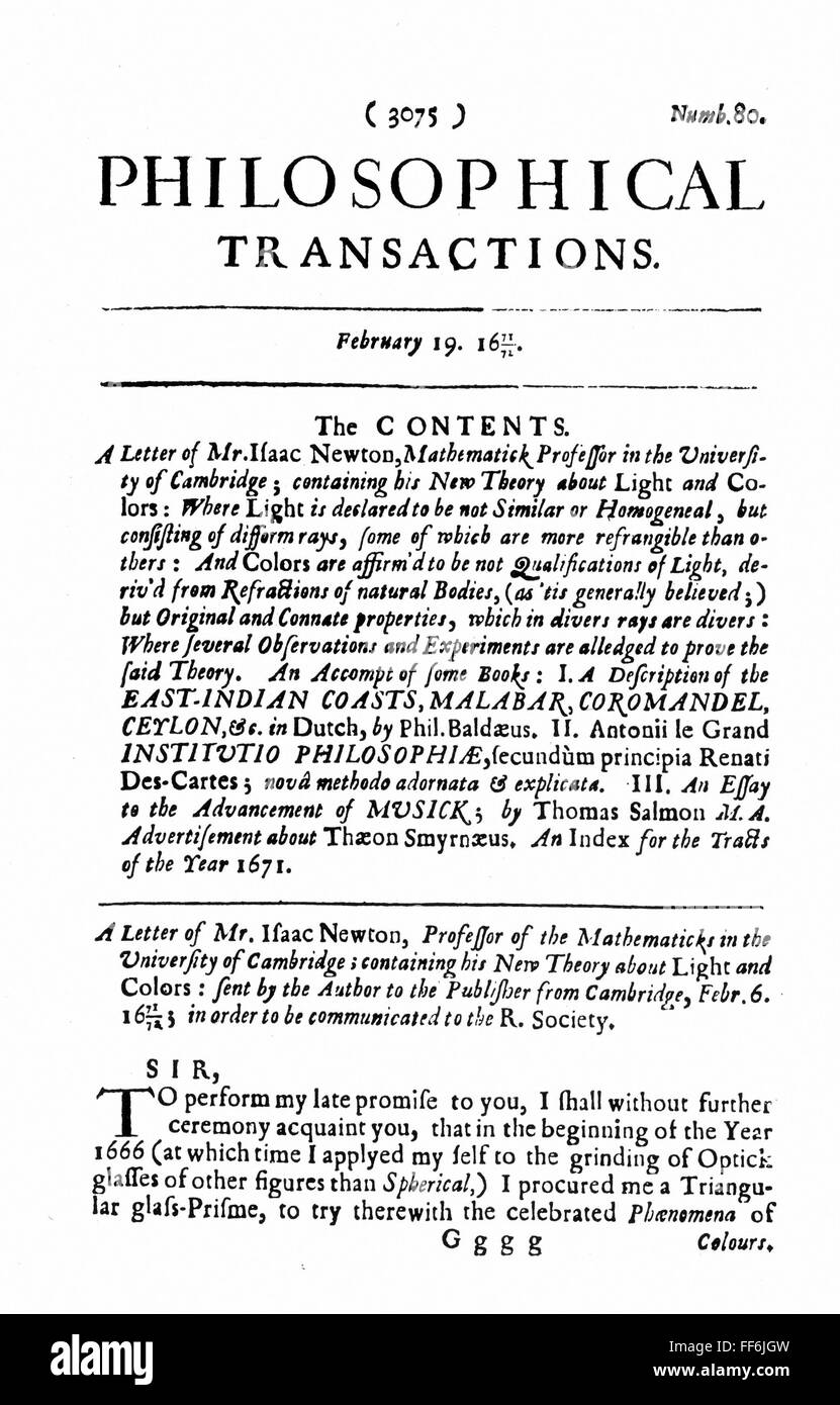 SIR ISAAC NEWTON (1642-1727). /nEnglish physicist and mathematician ...