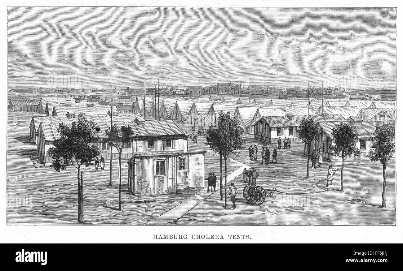 CHOLERA EPIDEMIC, 1892. /nQuarantine for people infected with cholera ...