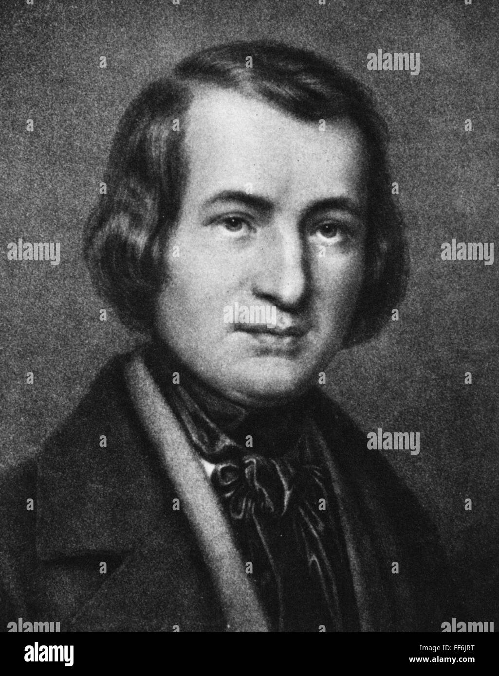HEINRICH HEINE (1797-1856). /nGerman poet and critic. Drawing, 1840, by ...